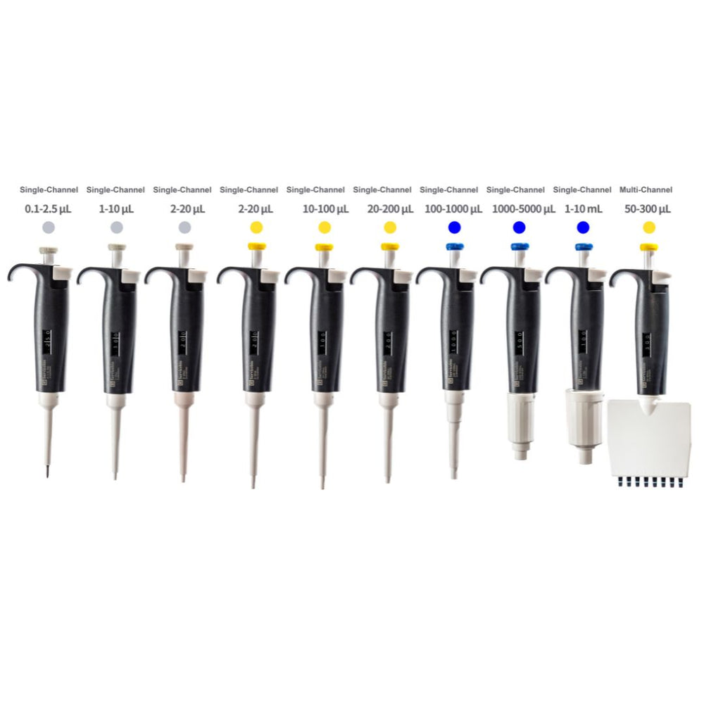 Single Channel Pipette | 9 Sizes, Ergonomic, EN/ISO8655 | JM Science